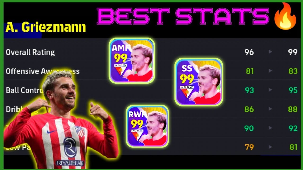 New⭐MVP ANTOINE GRIEZMANN Training👌eFootball 2024 Mobile🎮 #efootball ...