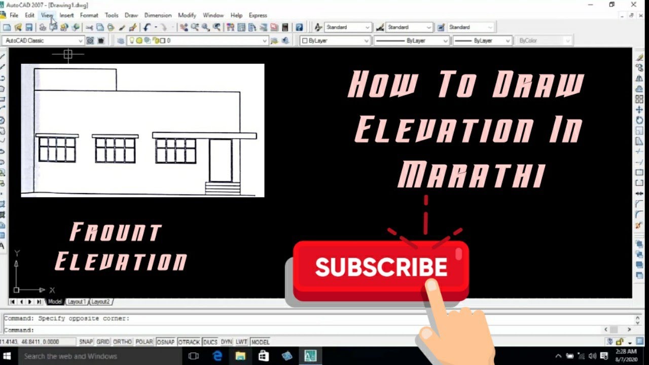 How to draw submission drawing from a single line plan ( part-2 ...
