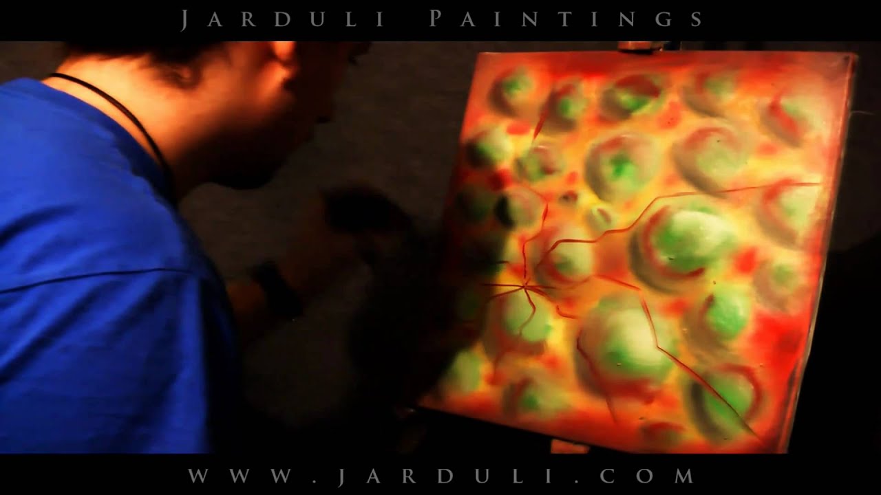 72. Painting an abstract improvisation - YouTube