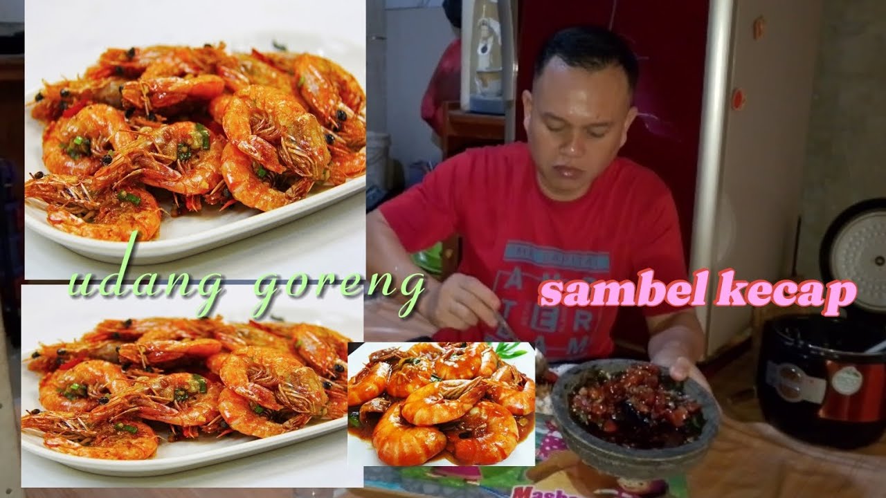 Goreng udang + sambal kecap ,bikin nagih perut#mukbang - YouTube