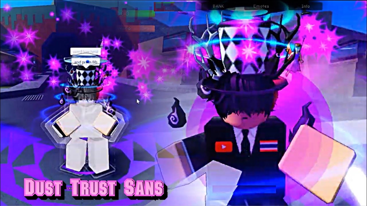 Roblox : Showcase DustTrust Sans เเซนสุดหล่อเฟี้ยว A Menacing Timeline ...