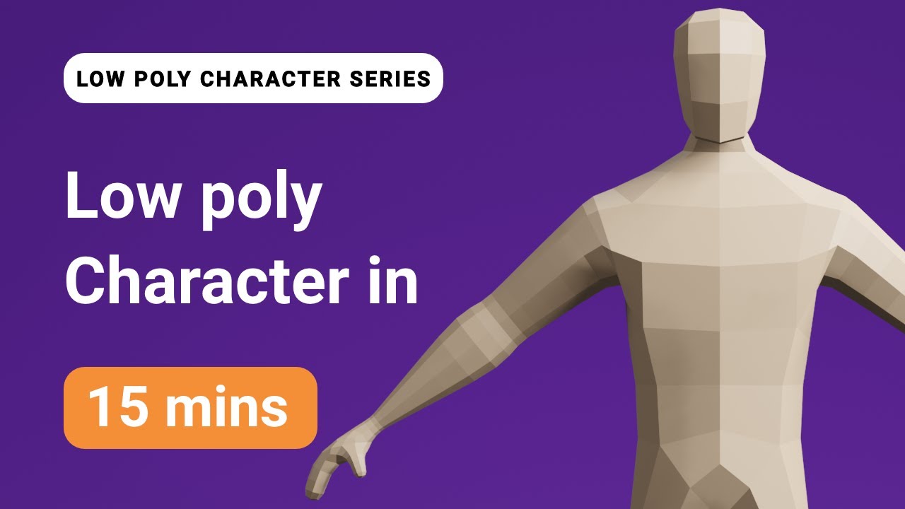 Low poly male character | Part - 1 | 3D modeling process in Blender 2.9 ...