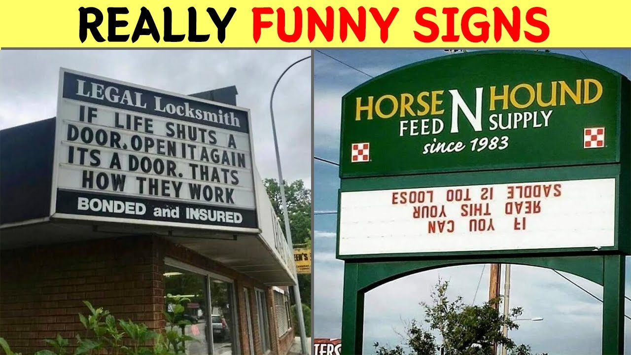 Hilariously Bad Signs: Poor Placement, Worse Design! - YouTube