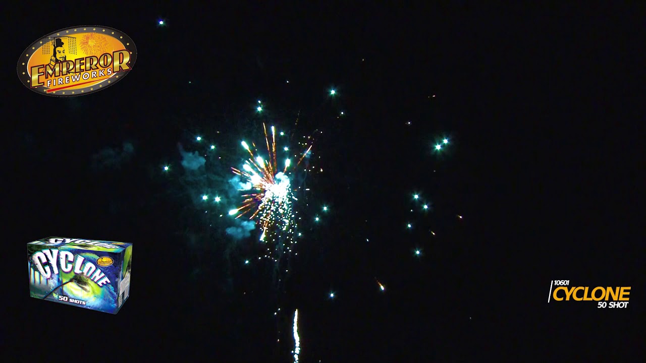 Emperor Fireworks - 10601 Cyclone 50 Shot - YouTube
