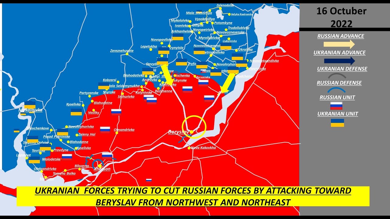 Russian Invasion of Ukraine[16 Octuber ]Ukranian forces attack beryslav ...