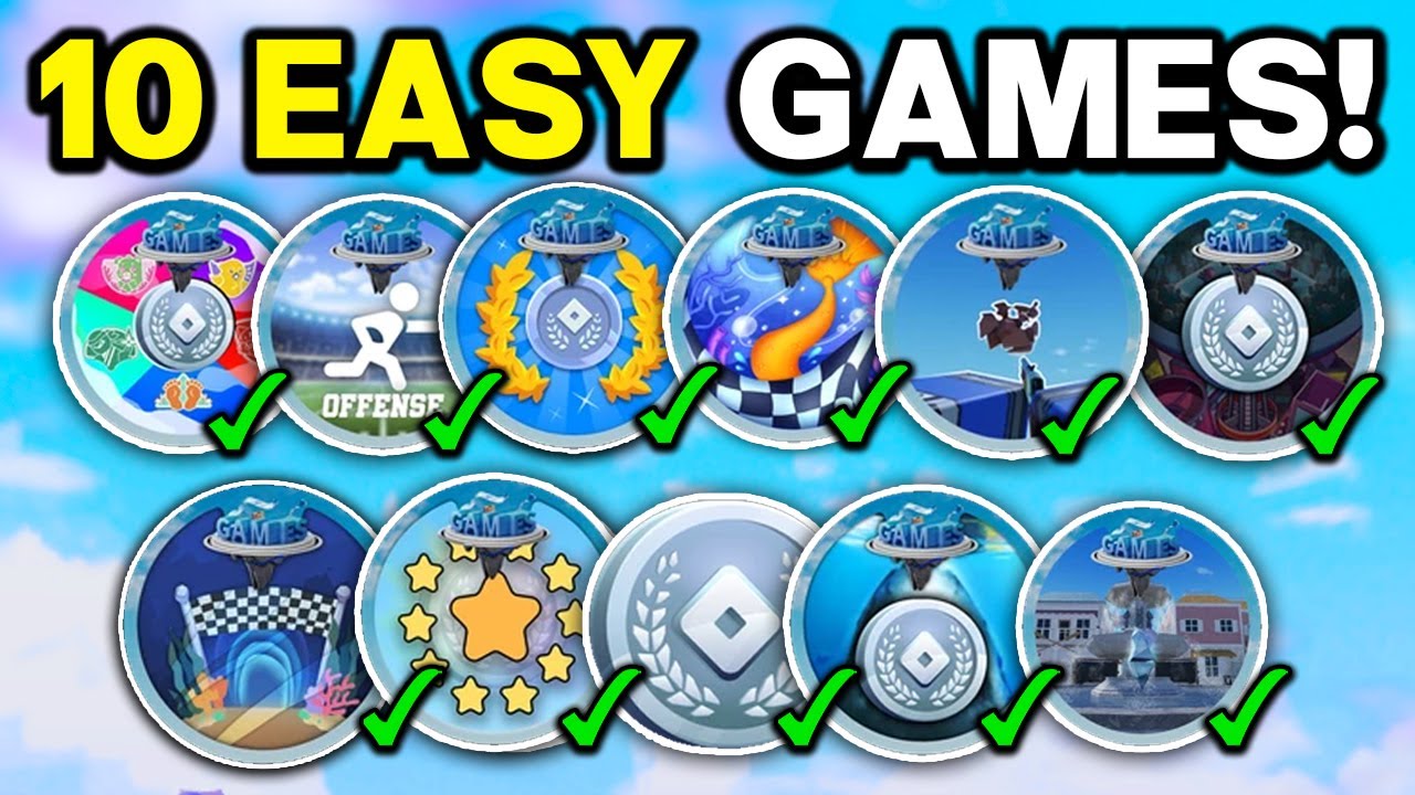 10 EASY GAME BADGES!! (Games Event Roblox) - YouTube