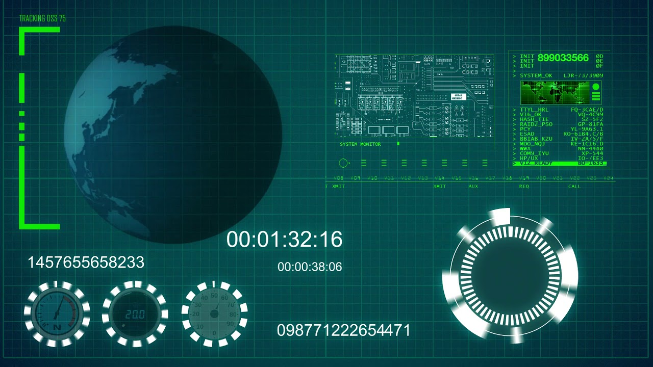Free Interface Hi-Tech HUD Stock Video Footage - YouTube
