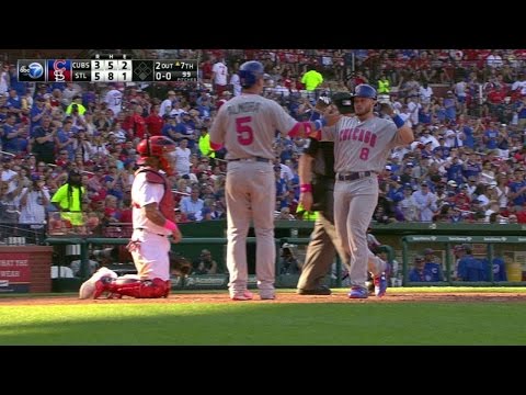 CHC@STL: Happ schlägt seinen ersten Homerun