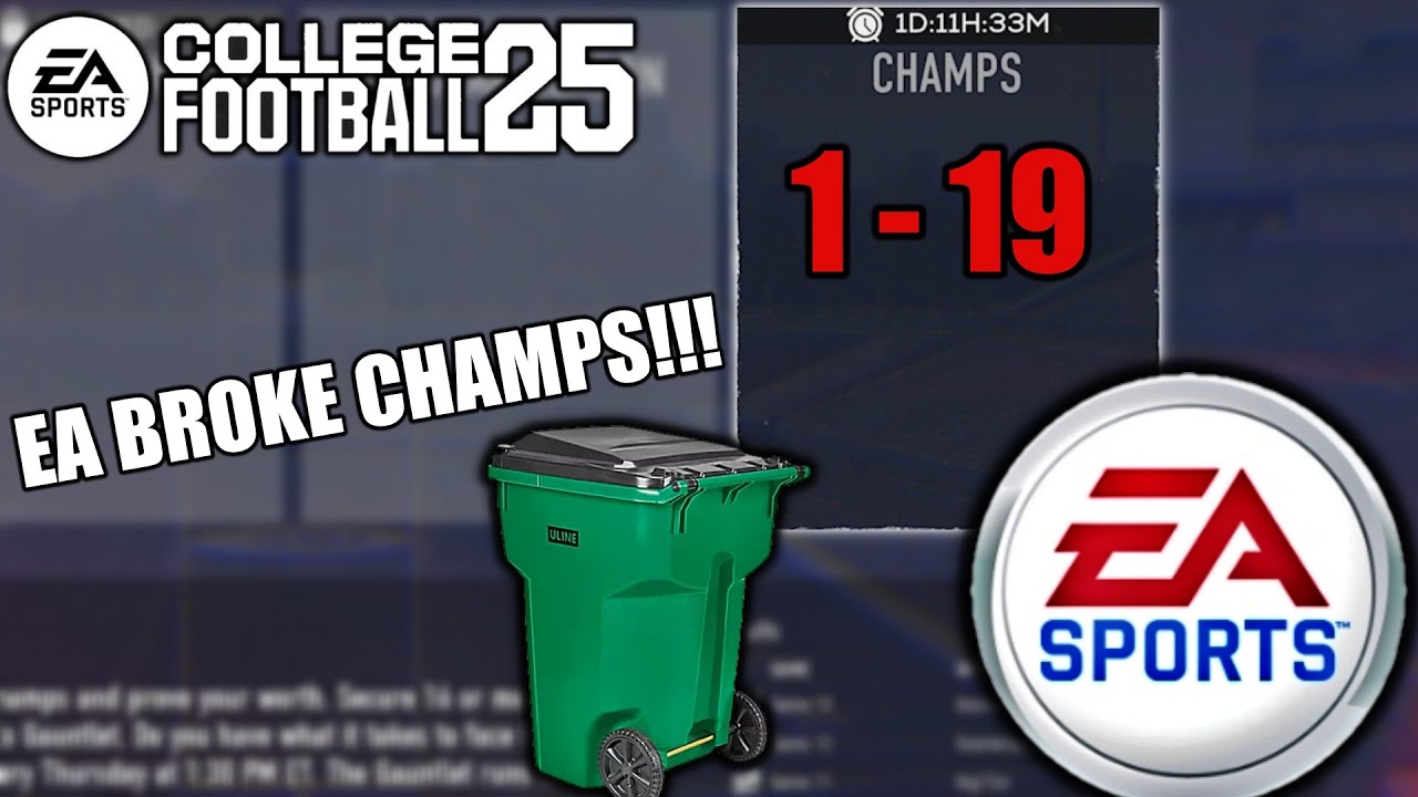 CUT CHAMPS IS BROKEN AND EA NEEDS TO FIX IT!!! CFB 25 - YouTube