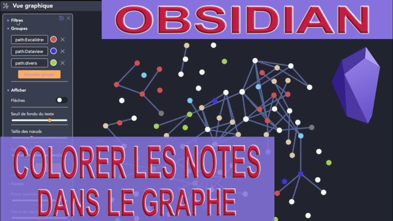 Tuto OBSIDIAN en français: colorer des notes dans le graphe - YouTube