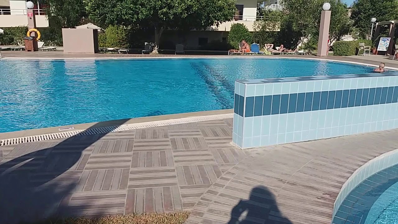 Pool area Princess Flora Hotel Kallithea, Rhodes - YouTube