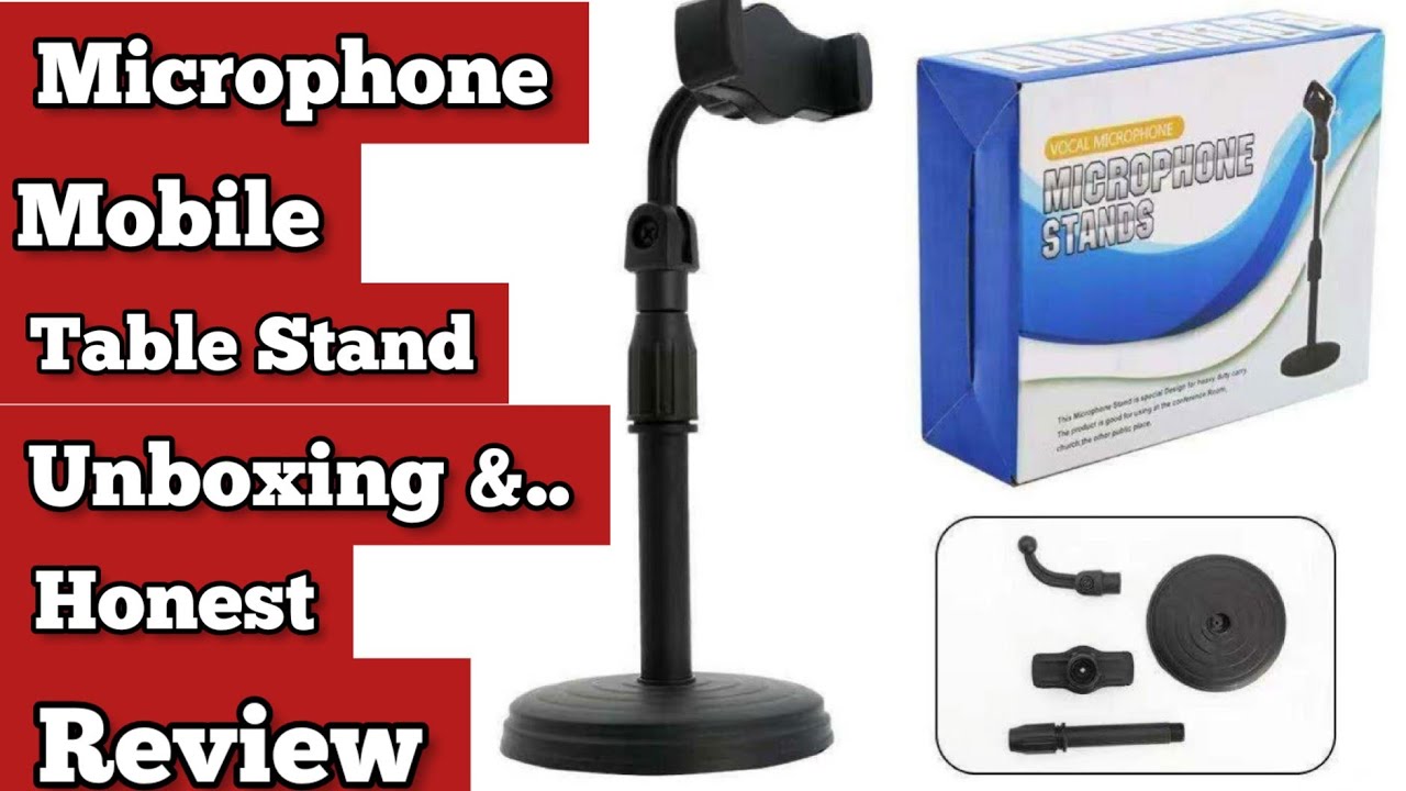 NEW Microphone Mobile Stand Unboxing & Honest Review! - YouTube