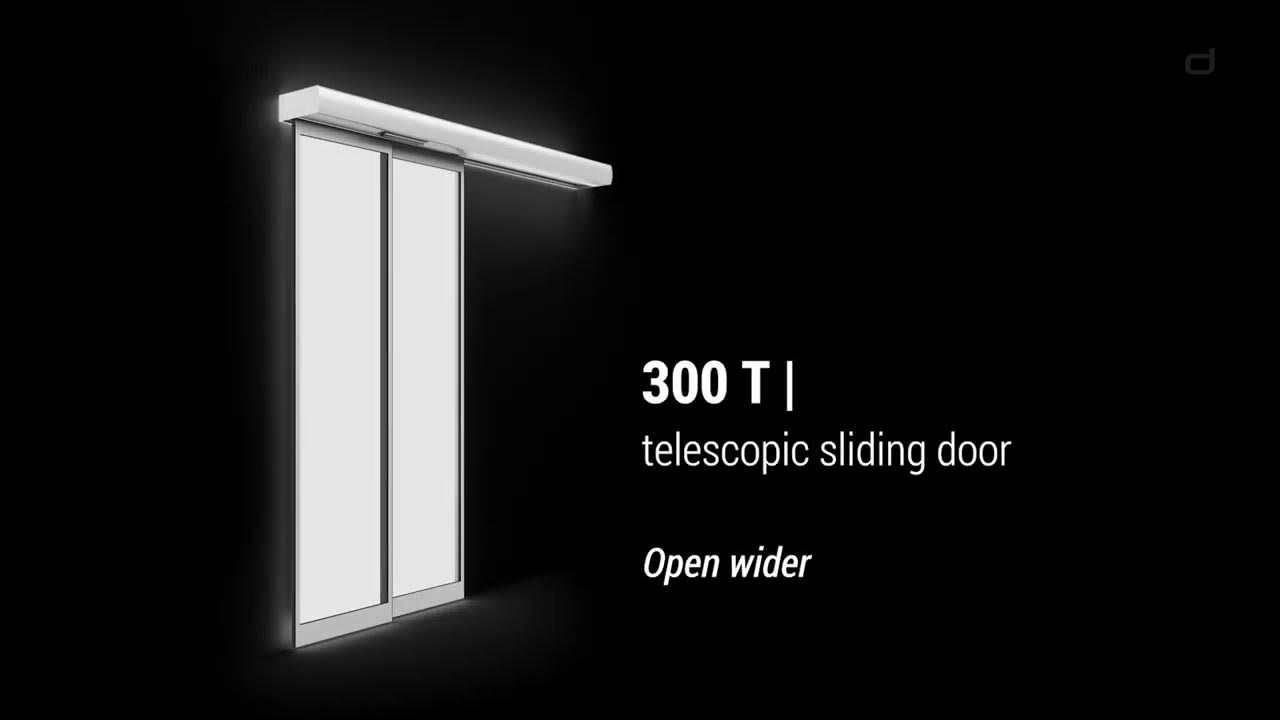 Doorson 300 T | telescopic automatic sliding door in Hotel Čad - YouTube