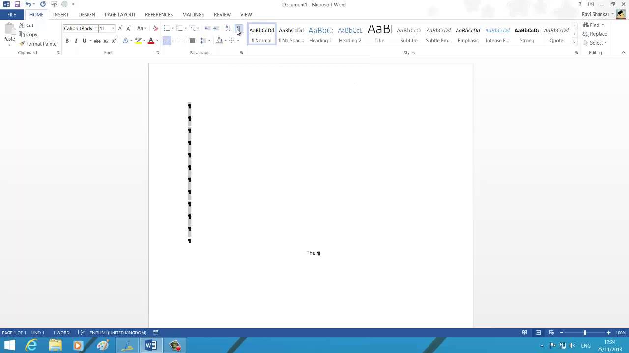 Disable click and type feature in Word 2013 - YouTube
