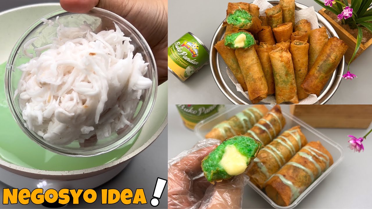 Buko At Malagkit Na Bigas ️Biko Pandan Turon😍 Patok Pangnegosyo - YouTube