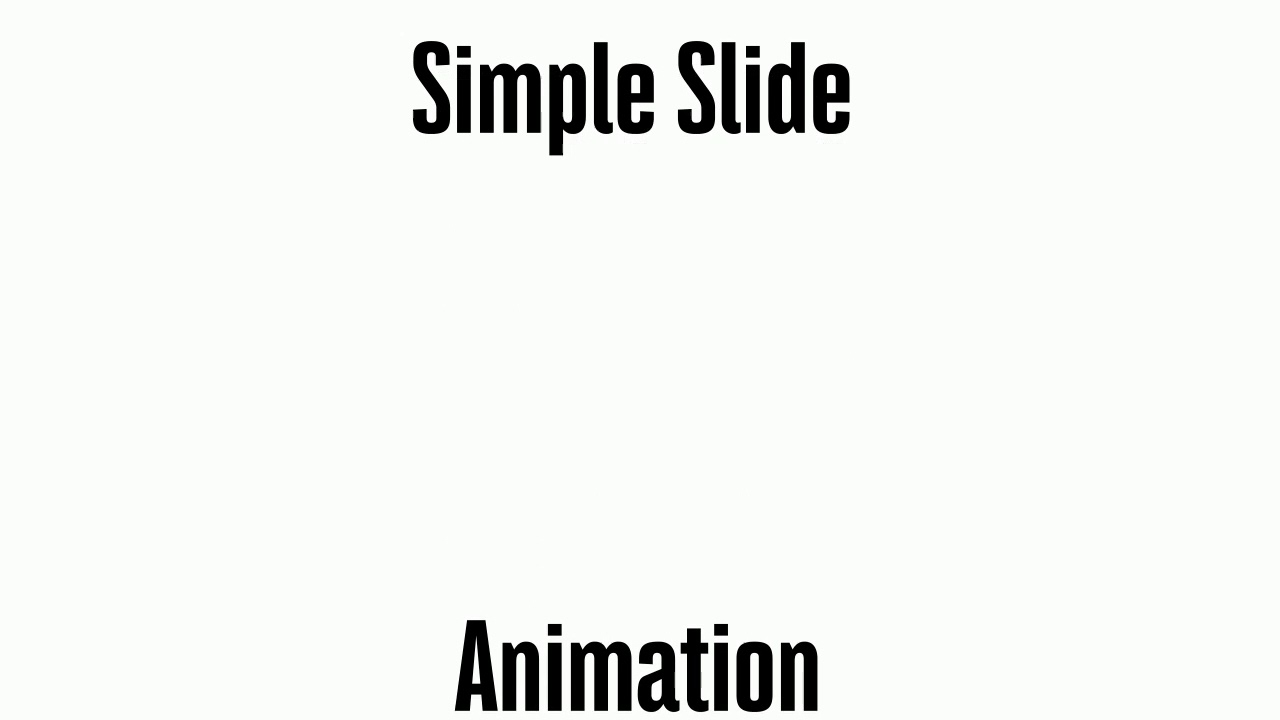 Simple Slide Animation - YouTube