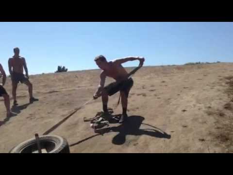 Uphill Tire Pull Demo - YouTube