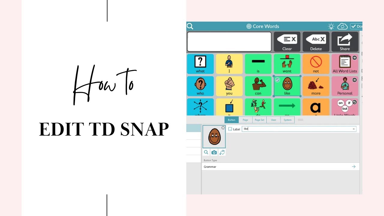 How To Create a New Button on TD Snap - YouTube