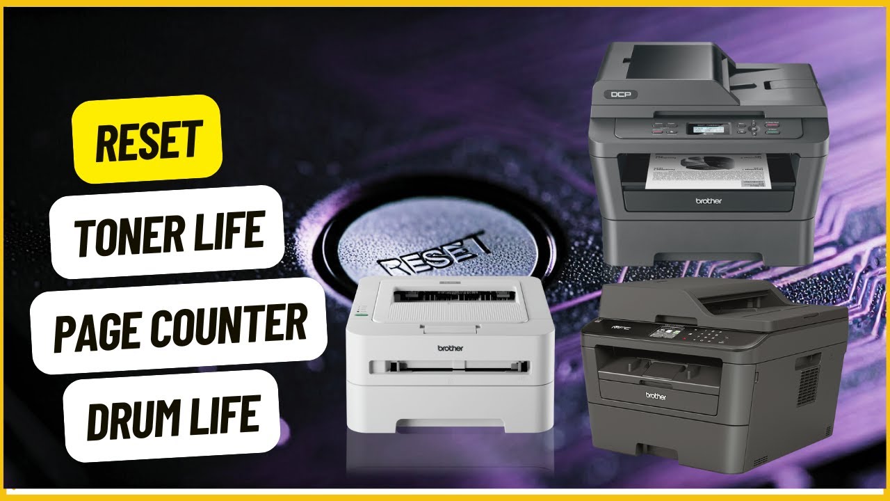 HOW TO RESET PAGE COUNTER AND TONER LIFE / DRUM LIFE in brother laser ...