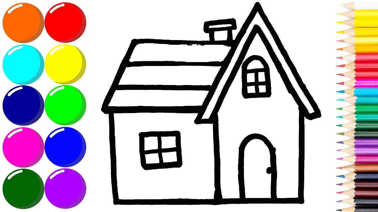 how to draw a dream house step by step easy | dream house drawing easy ...