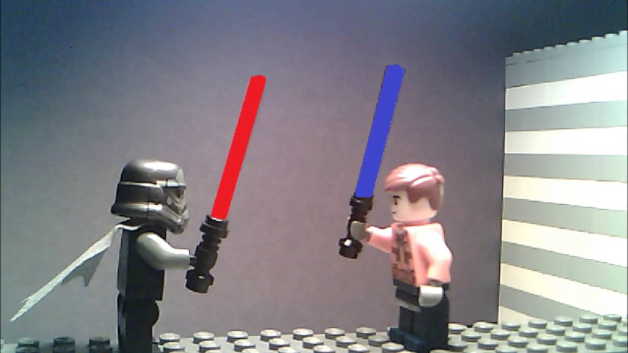 Laser Sword Fight stop motion video - YouTube