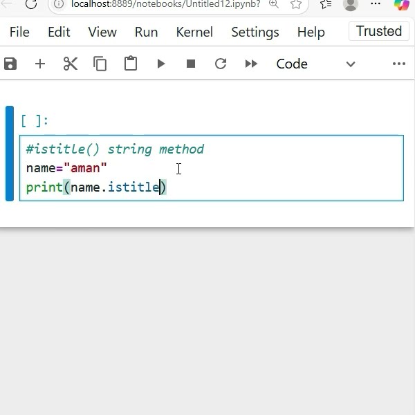#Istitle() string Method - YouTube