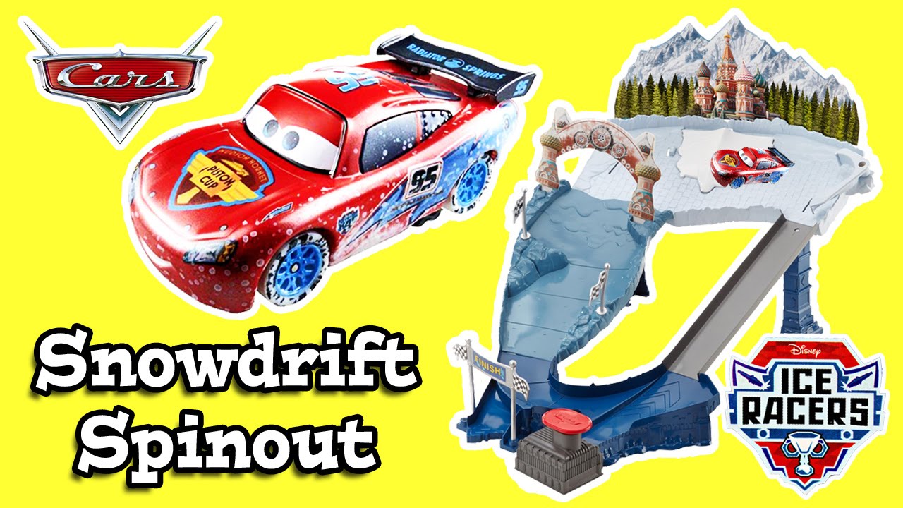 Disney Pixar Cars Ice Racers Snowdrift Spinout Track Set - YouTube