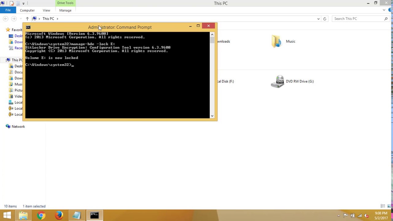 How to lock drive without restart computer - YouTube