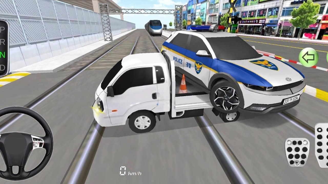 Virtual Car adventure with Train 3d Driving Class android game play ...