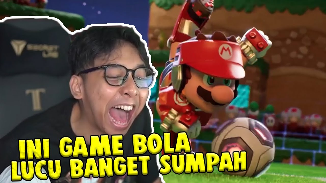 GAME BOLA PALING GAJELAS LUCU BANGET ANJIR - MARIO STRIKER - YouTube