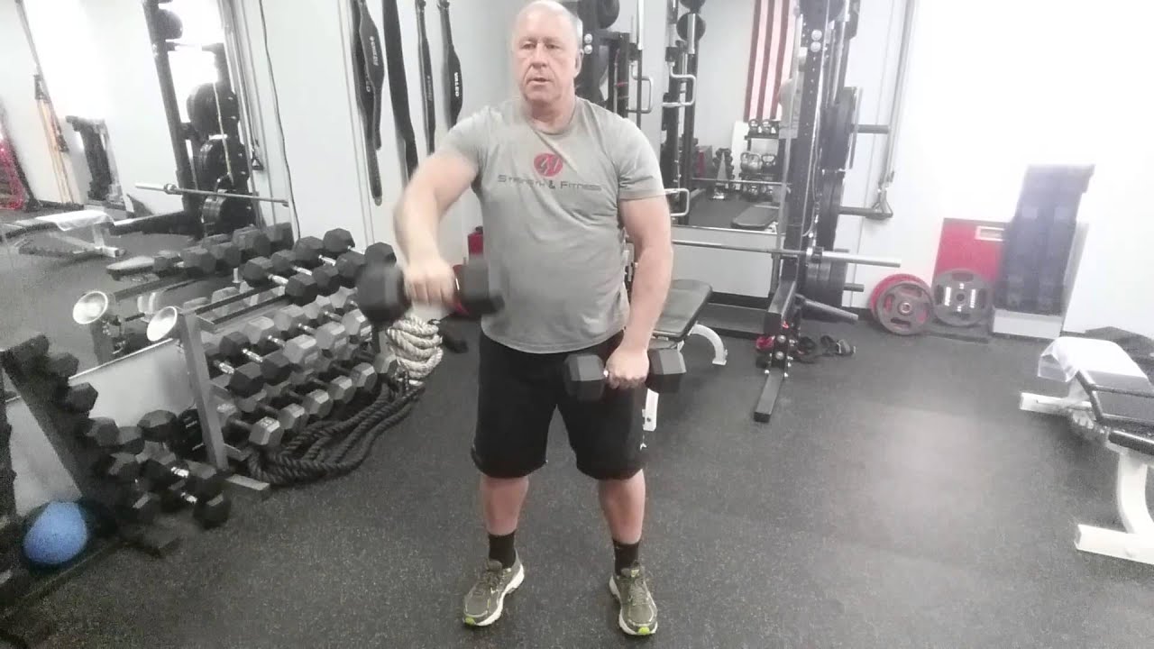 DB Alternating front raise - YouTube
