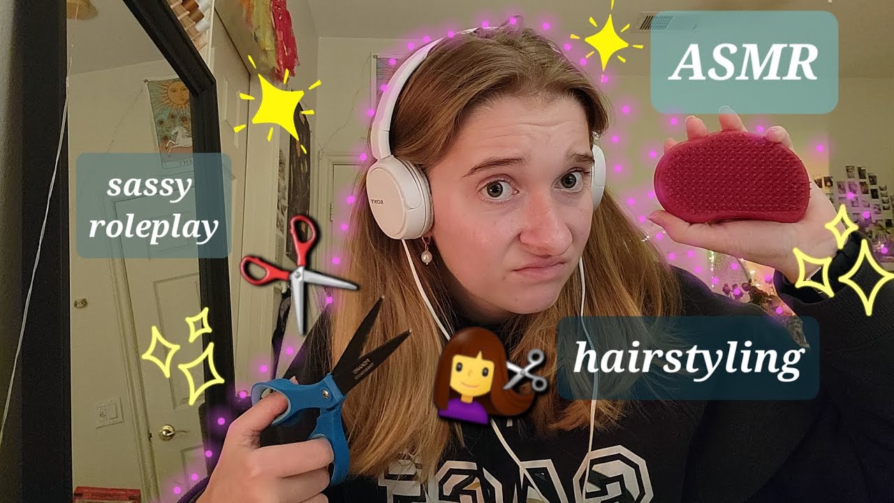 ASMR mean girl styles your hair | SASSY & toxic roleplay - YouTube