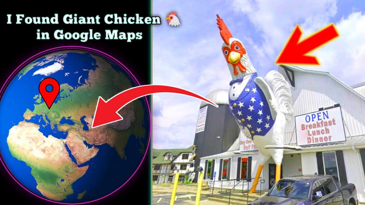 I Found Giant Strange Chicken 🐔 On Google Earth and Google Maps 🌎 # ...
