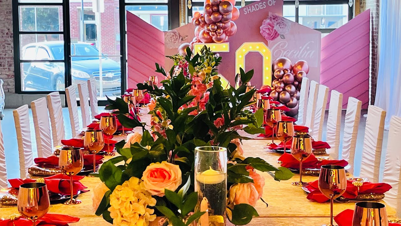 Fifty Shades of Pink birthday Decor - YouTube