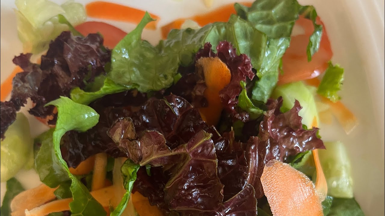 How to make a simple salad from salad leaves. - YouTube