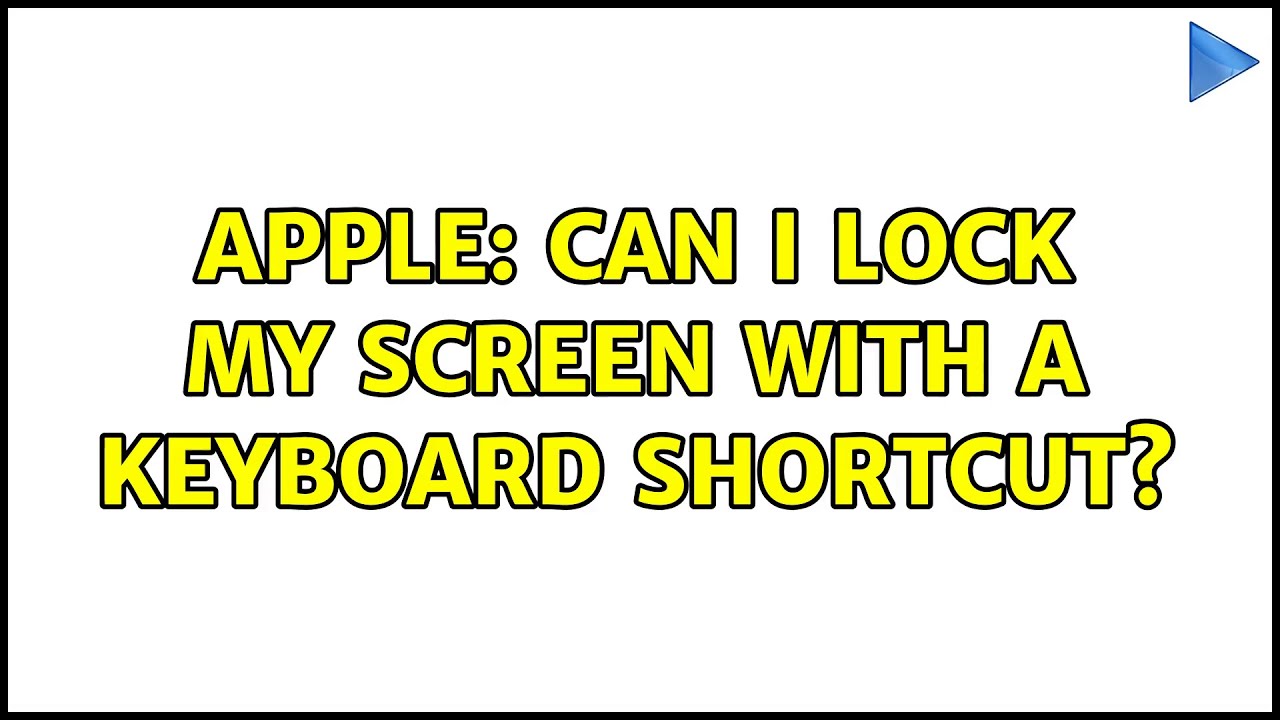 Apple Can I Lock My Screen With A Keyboard Shortcut YouTube apple-can-i-lock-my-screen-with-a-keyboard-shortcut-youtube