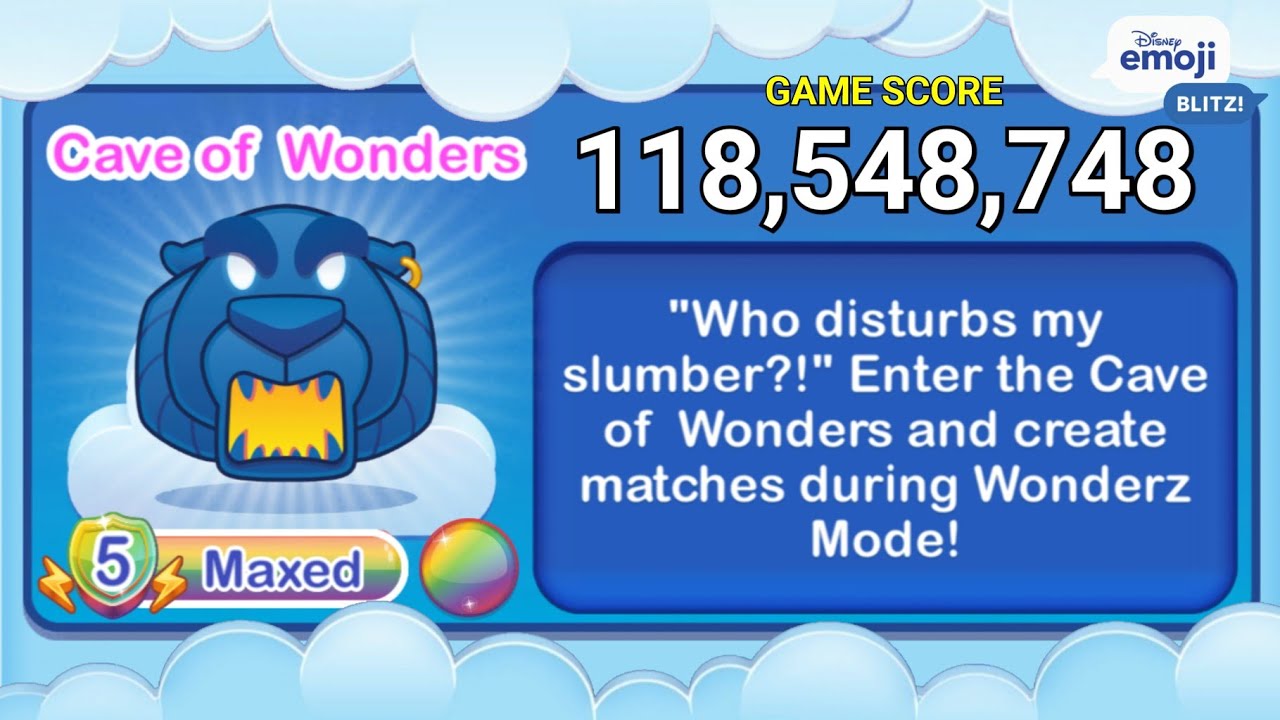 Disney Emoji Blitz CAVE OF WONDERS (L5) - Aladdin - Exclusive Rainbow ...