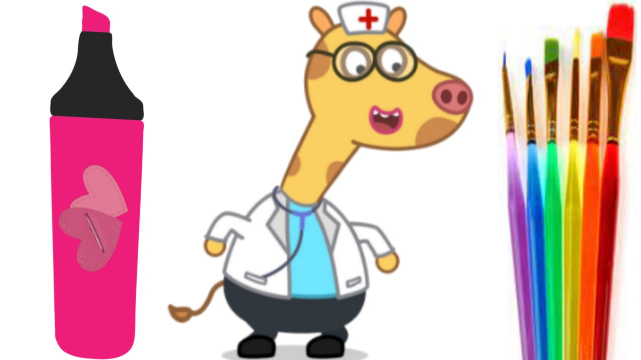 How to draw Dr Kirin for kids / wolfoo cartoon Dr Kirin Drawing ...