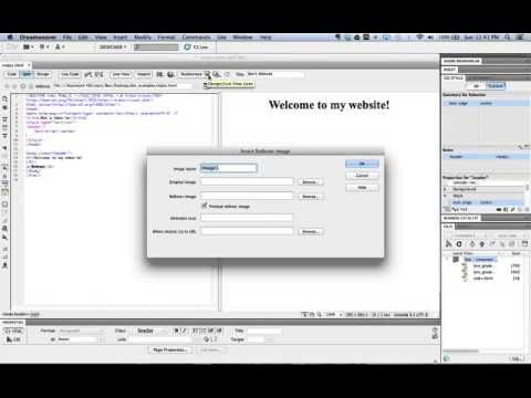 How to create a rollover image in Adobe Dreamweaver - YouTube