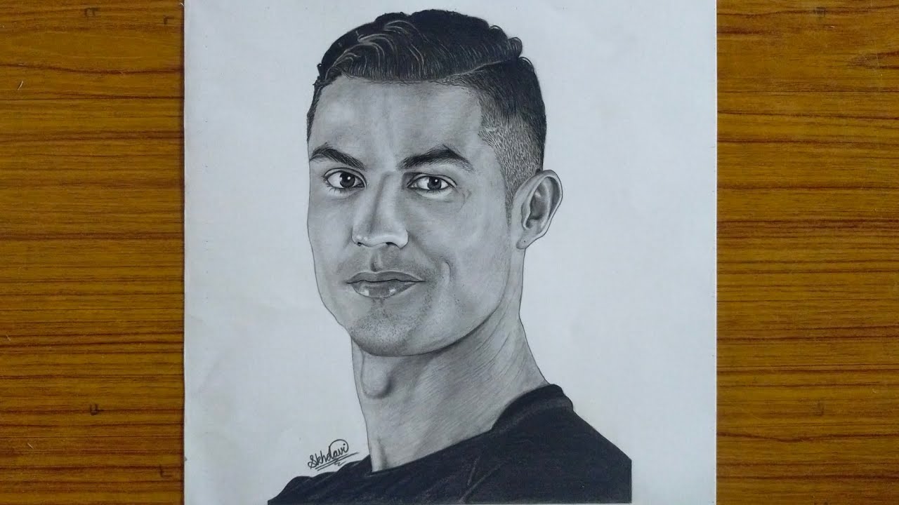 Cristiano Ronaldo Pencil drawing - part 2 | Cristiano Ronaldo realistic ...