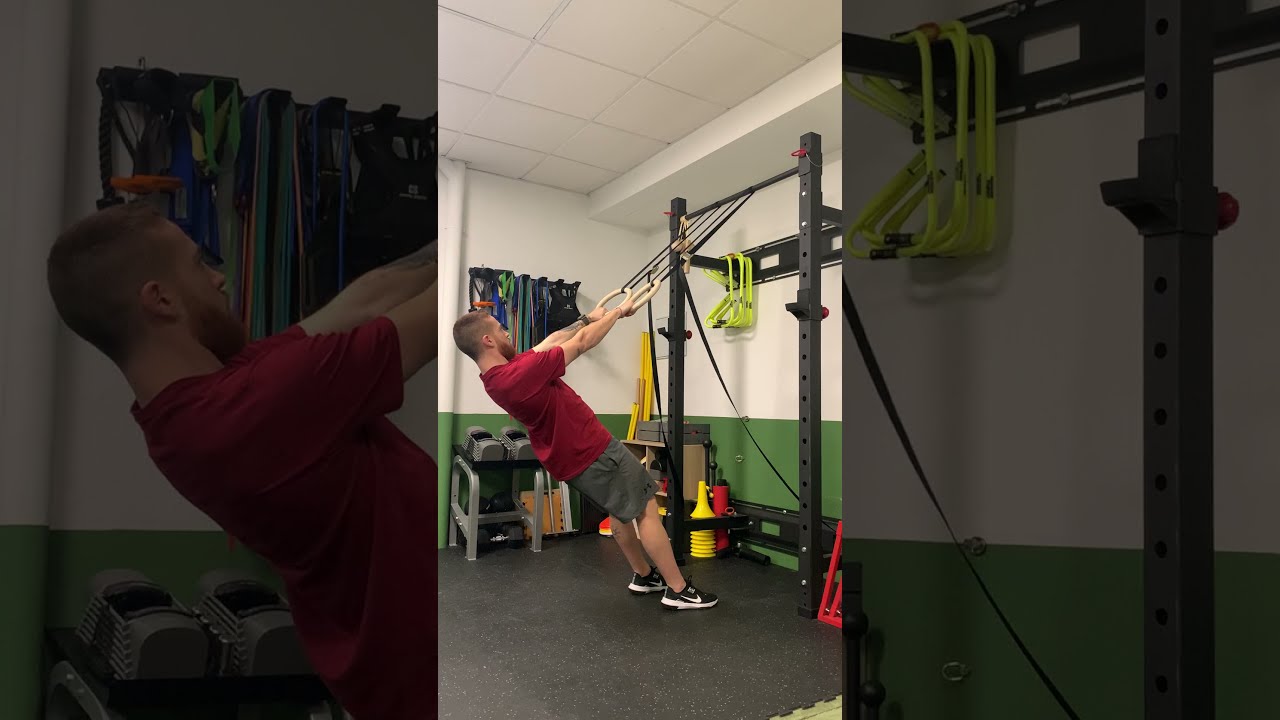 TRX/Ring Inverted Row - Diagonal Body - YouTube