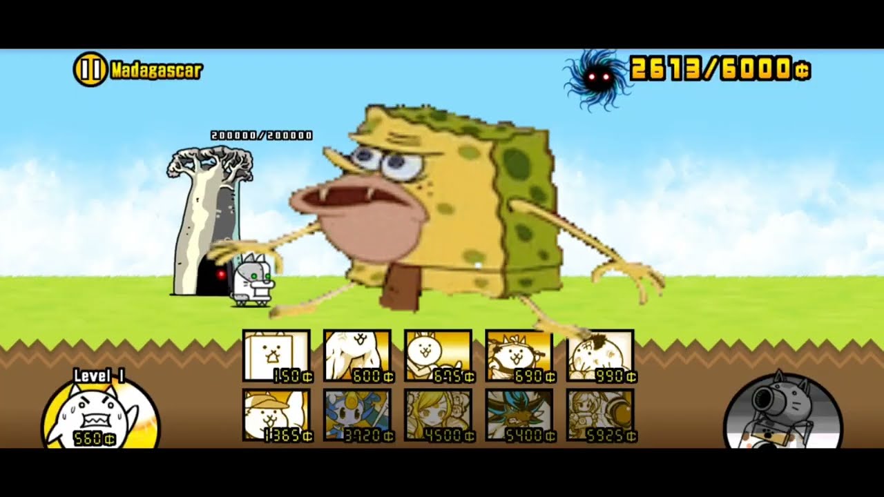 battle cats#5 defeating alien bun-bun! - YouTube