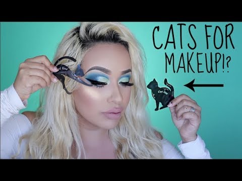 USE CATS FOR MAKEUP!? GET THE PERFECT LINER & CUT CREASE - YouTube