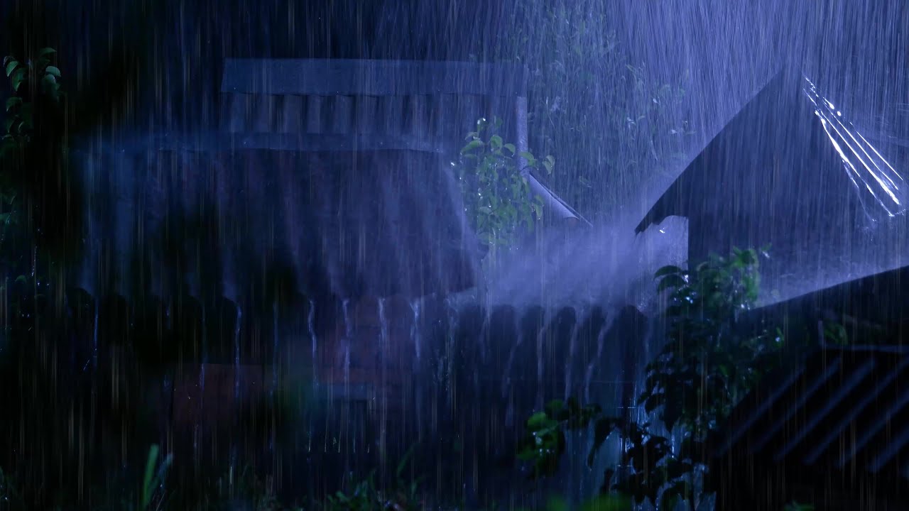 Rain on Roof | Beat Stress and Asleep with Heavy Rain and Intense ...