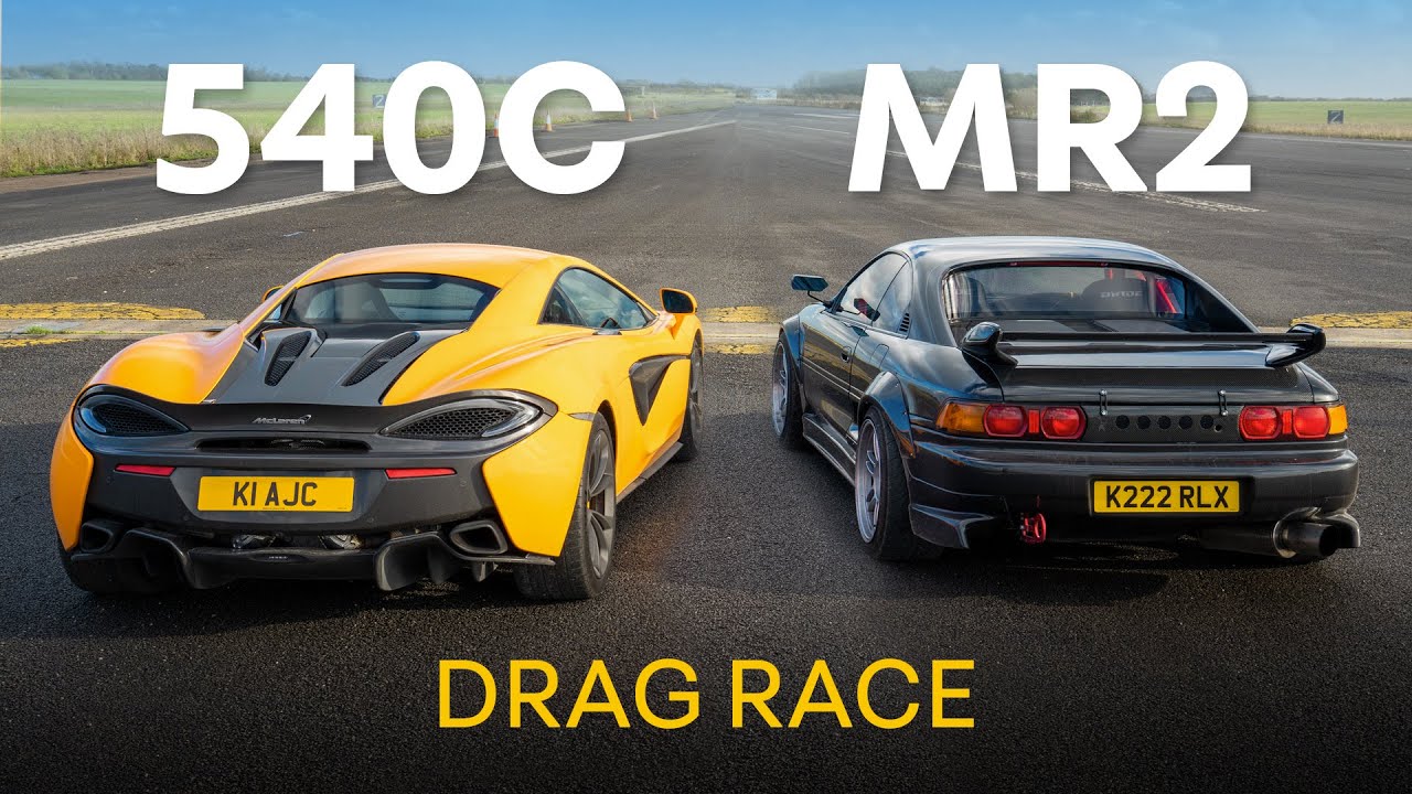 600hp Toyota MR2 vs McLaren 540C: DRAG RACE & 0-100-0mph - YouTube