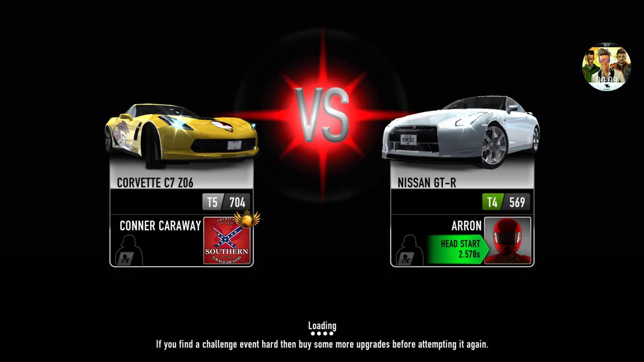 CSR Racing Corvette C7 Zo6 vs Nissan GT-R - YouTube