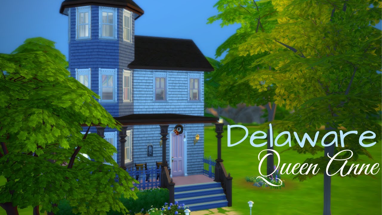 Small Delaware Queen Anne - Sims 4 Speed Build - YouTube