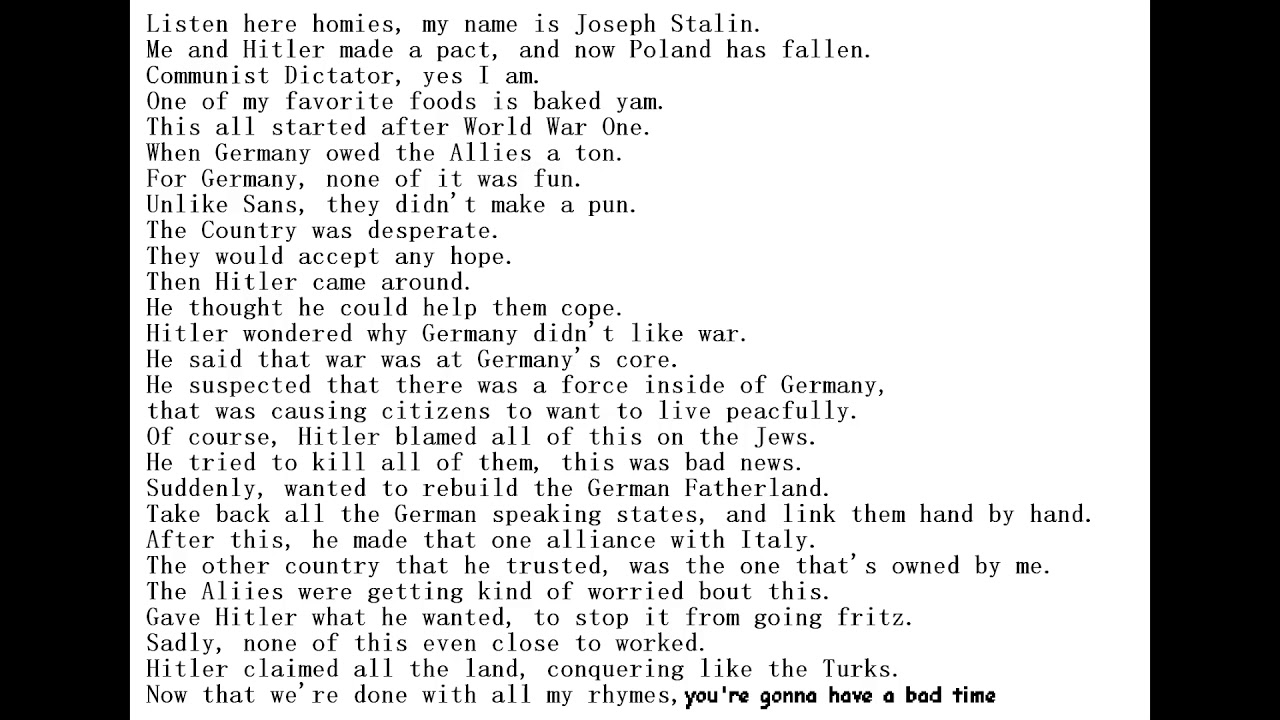 How WW2 Started: The Song (Undertale Mix) [school project] - YouTube