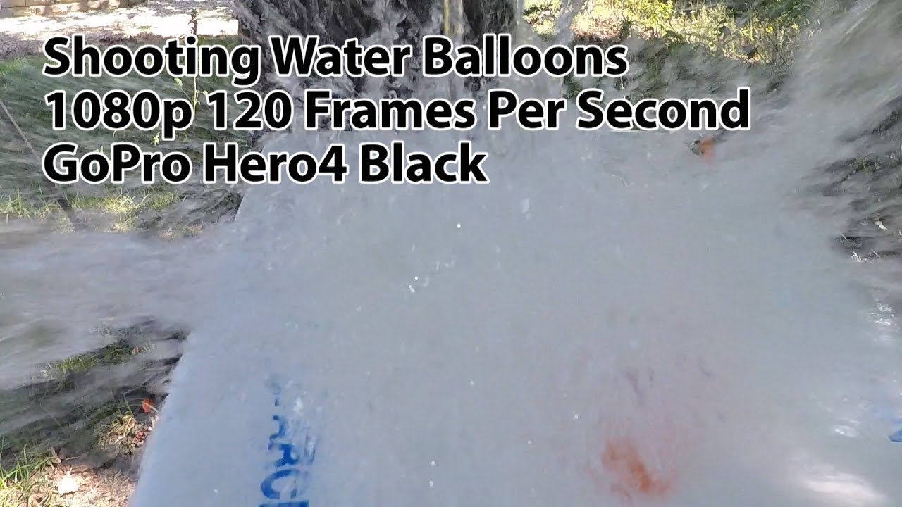 GoPro Hero4 - Shooting Water Balloons with Air Rifle 1080p 120fps - YouTube