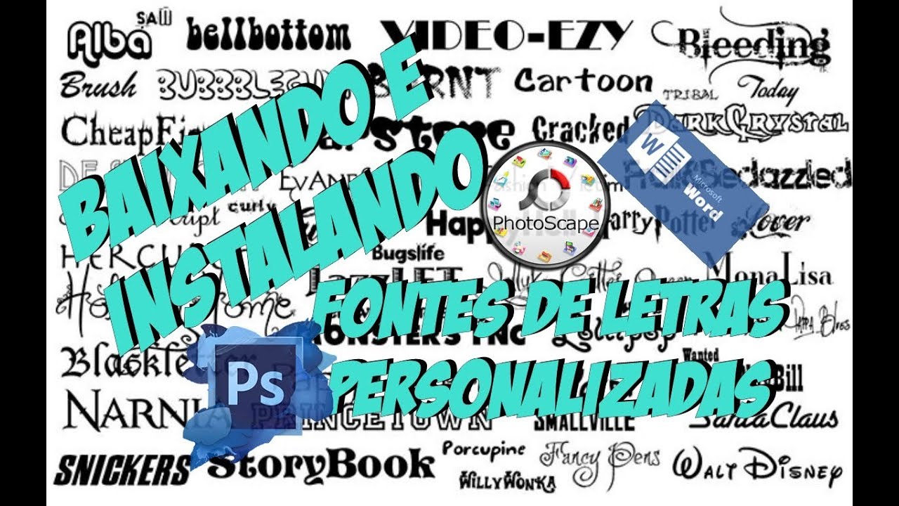 Baixando e instalando fontes de letras personalizadas para Photoshop ...